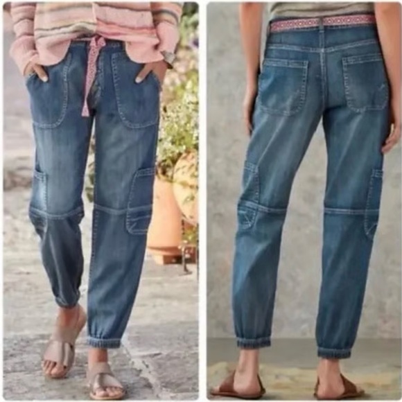 Sundance | Jeans | Womens Sundance Jeans Size 2 Blue Denim Cargo Pants ...